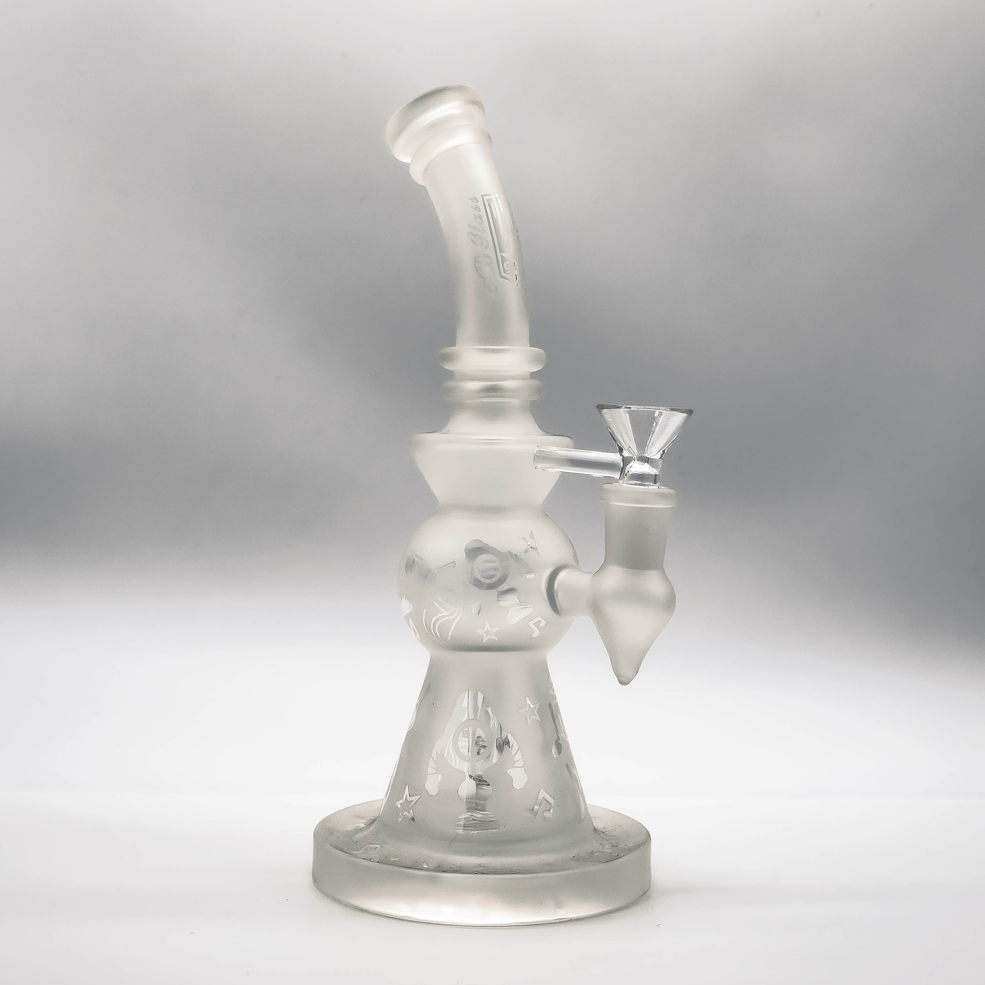 Frosted Pattern Glass Bong - 6B Glass – lemon smoke